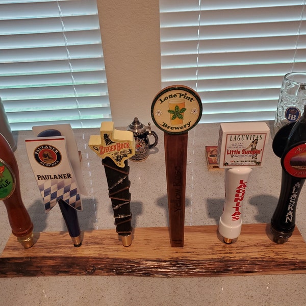 Handmade 6 Tap Handle Stand Base Display Holder Radiata Pine Wood High ...