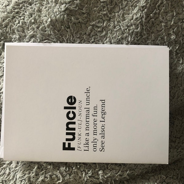 Birthday Card / Funny Birthday Card / ECO Friendly / Uncle Card ...