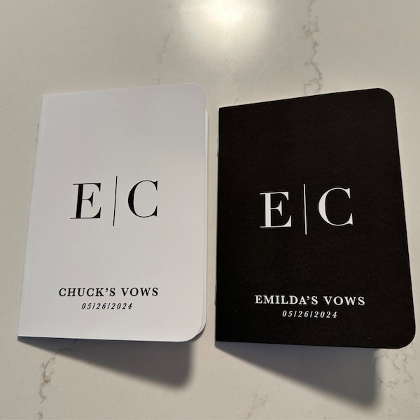 Custom Wedding Vow Books. Custom Modern Vow Books Set of 2. Vow Books ...