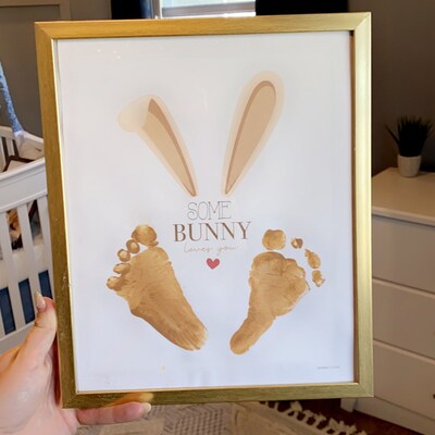 Some Bunny Loves You / Easter Feet / Footprint Handprint Art / Craft ...