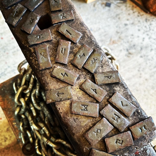 RUNE ALPHABET Set || Futhark Rune Alphabet Metal Stamps Set || Metal ...
