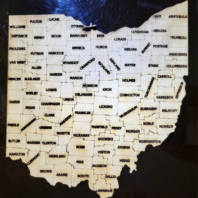 Digital State of Minnesota With Counties Map SVG PDF DXF & - Etsy