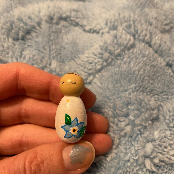 Sleeping Baby Peg Doll * Forget Me Not * Loss Memento Keepsake for ...