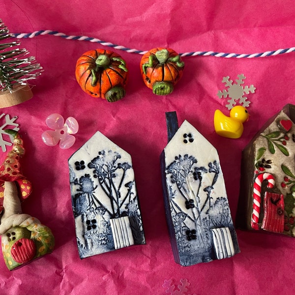 Miniature House, Tiny Town, Mini Home Sculpture, Individual or Set of ...