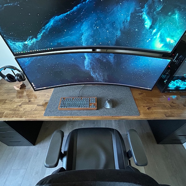 Natural Wool Desk Mat - Felt Desk Pad - Large Desk Pad - Soft Merino ...