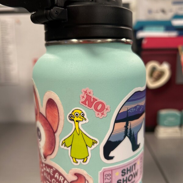 Small Pink No Mini Stickers Waterproof Waterbottle Stickers Tiny ...