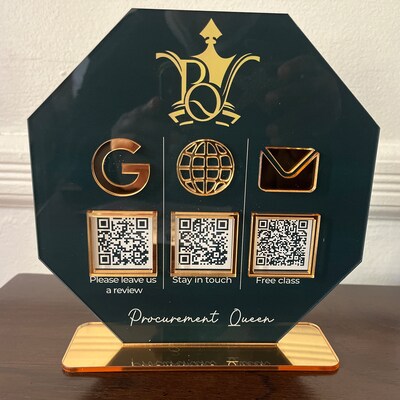 Multi QR Code Business Social Media Sign Payment Sign Instagram ...