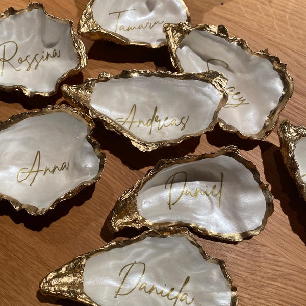 Oyster Shell Place Cards Wedding Favor Wedding Placecard Name Cards ...