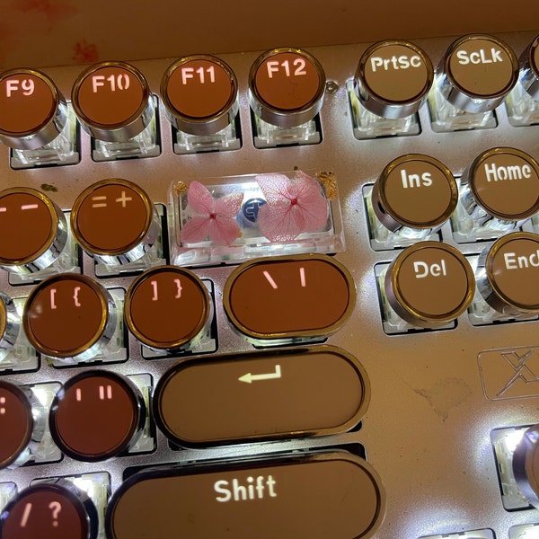 Pink Keycaps Set, Resin Keycap, Cute Keycaps, Spacebar Keycap, Artisan ...