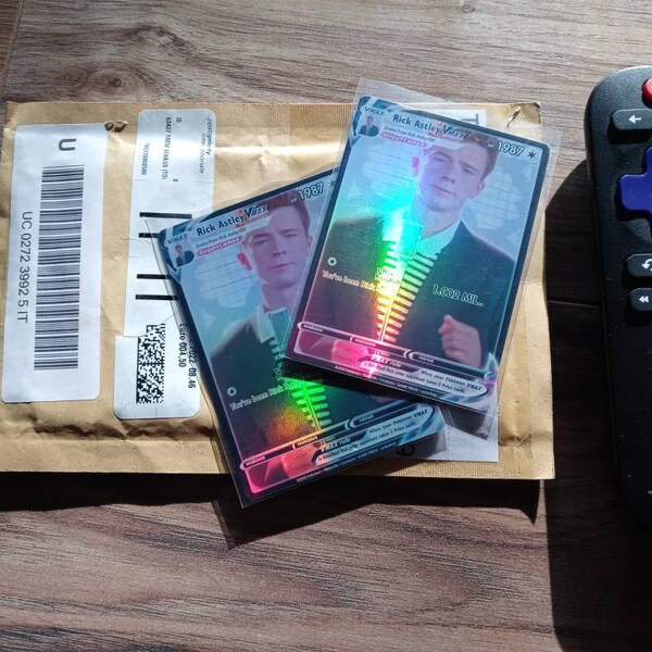Rick Astley Rick Roll Rickroll Gx Ex Vmax V Card Orica Holographic ...