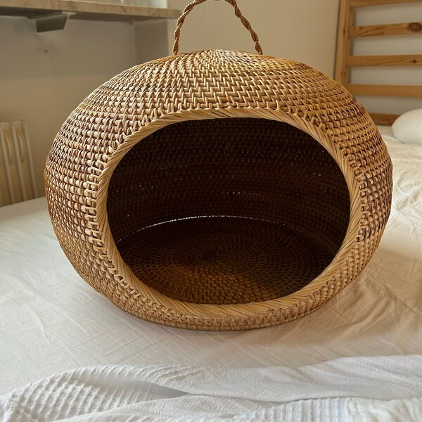 Custom Size Rattan Woven Storage Baskets With Liner and Lid,rattan ...