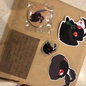 Mothman Magnets Cute Cryptid Mothman Magnet Set Boba - Etsy