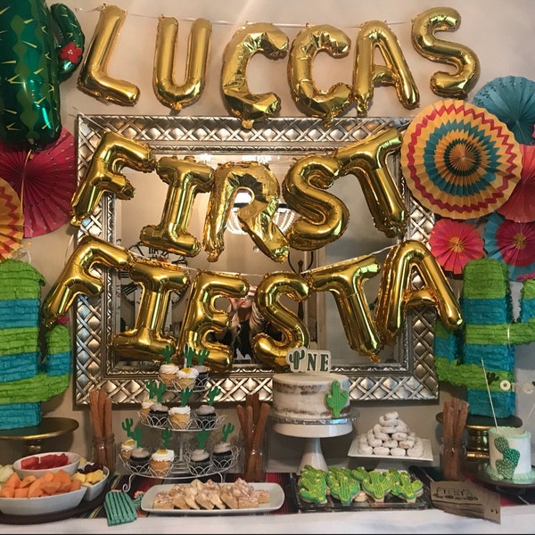 First Fiesta Balloons Fiesta First Birthday First Fiesta Decorations ...
