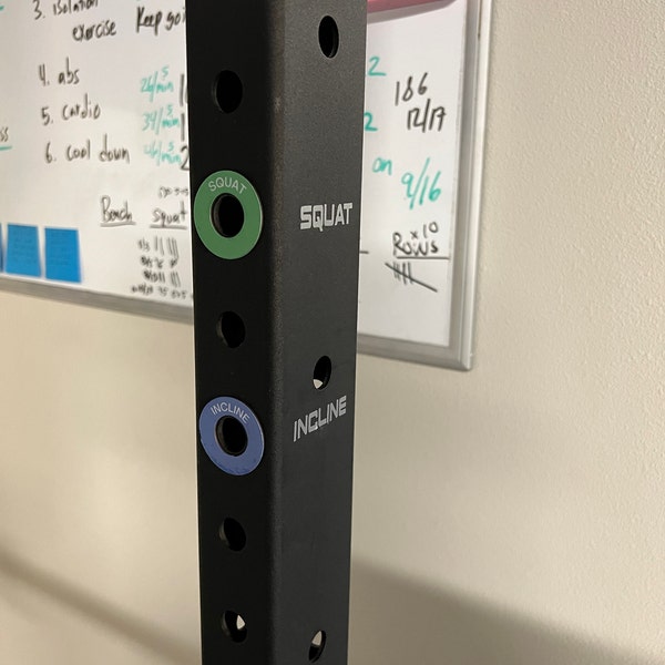 Squat Rack Magnetic Position Markers: Home Gym Barbell Reminders - Etsy