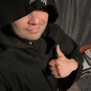 Black Tau Hooded Robe, Robe of a Neophyte, Robe of the Crone, Ritual ...