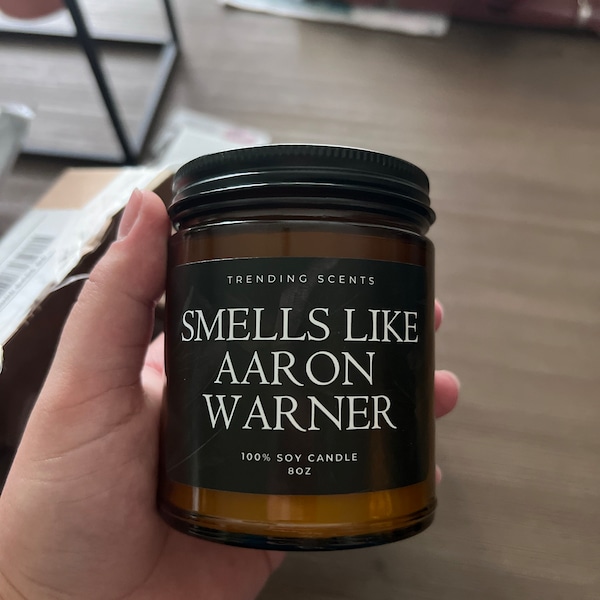 Smells Like Aaron Warner Candle | Shatter Me Inspired Candle | Bookish ...