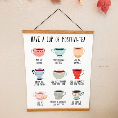 Positivi-tea Positivity Self Affirmation Print, Positive Self-talk ...