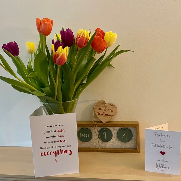 Personalised First Valentine Card for Your Husband or Wife on ...