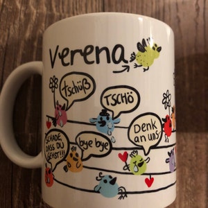 Abschiedsgeschenk Kollegen, PERSONALISIERTE Tasse, Abschied Kollegin ...