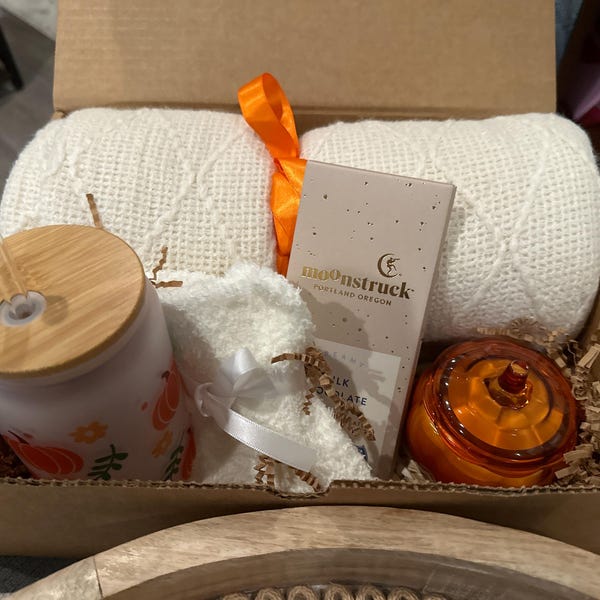 Hygge Fall Gift Box, Boo Basket, Spooky Season Gift, Cozy Fall Gift Set ...
