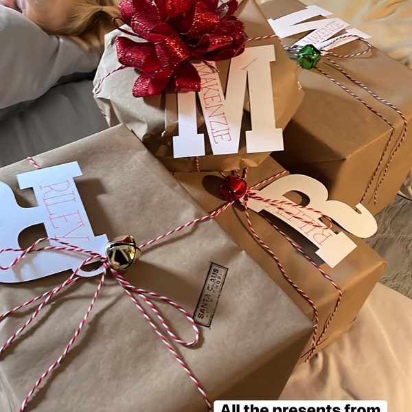 Personalized Initial Gift Tag: Custom Monogram, Wedding Decor - Etsy