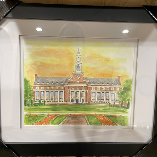 Oklahoma State Library Print OSU Art Graduation Gift Oklahoma State ...