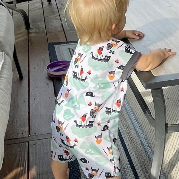 Baby Short Romper Pattern, Baby One Piece, Slouchy Romper, Newborn ...