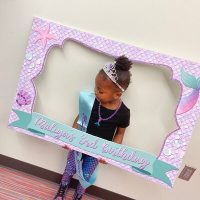 Mermaid Photo Booth Frame, Mermaid Photo Prop Frame, Mermaid Photo ...