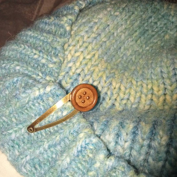 Grandad's Missing Button Hair Clips X2 / Button Hair Clips / Vintage ...