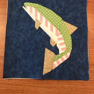 Rainbow Trout paper-piecing quilt pattern PDF | Etsy