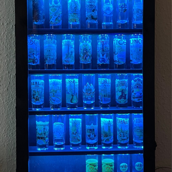 Shot Glass Display Case With Led Shot Glass Display Shelf Bar Display Case Alcohol Display