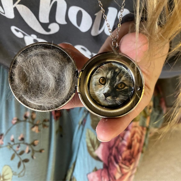 LAST ONE Blue Poppy Locket, Aqua Turquoise Locket, Floral Brass Art ...