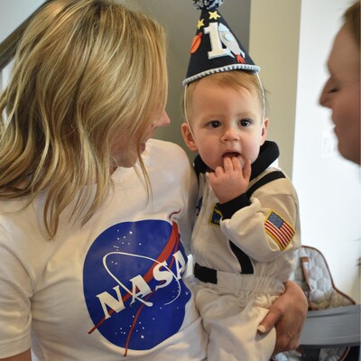 Boys Space Party Birthday Hat Rocket Birthday Hat First Trip Around Sun ...