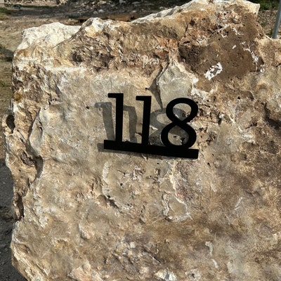 Custom Metal Address Sign for Rock Personalized Custom Address Modern ...