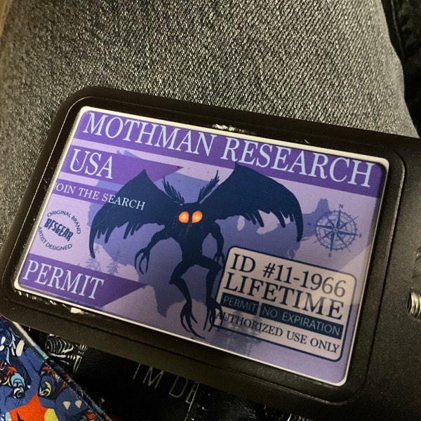Cryptid Search Permit Collection Wallet-sized Metal Card - Etsy