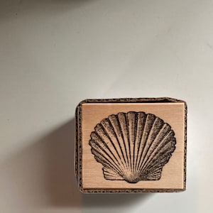 Scallop Shell Stamp Seashell Stamp Handmade by - Etsy