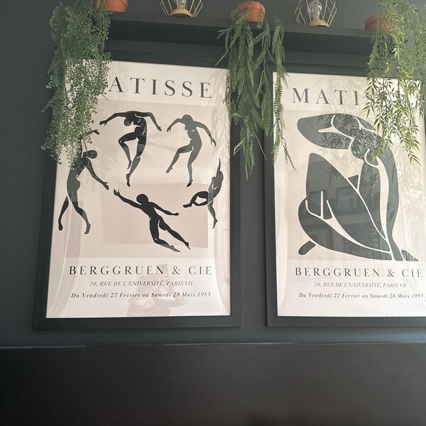 Blue Matisse Print Set Printable Wall Art Blue Print Set Gallery Wall Set of 3 Prints Preppy ...