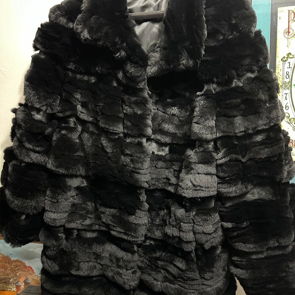 Luxurious Real Rabbit Fur Jacket for Women • Personalized Stylish Winter Fashion Statement ...