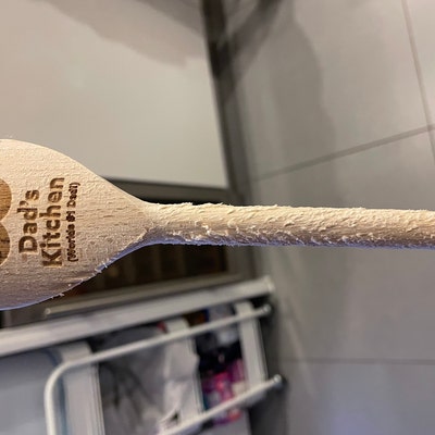 Personalised Engraved Wooden Spoon Custom Text Baking Baker Chef Star ...
