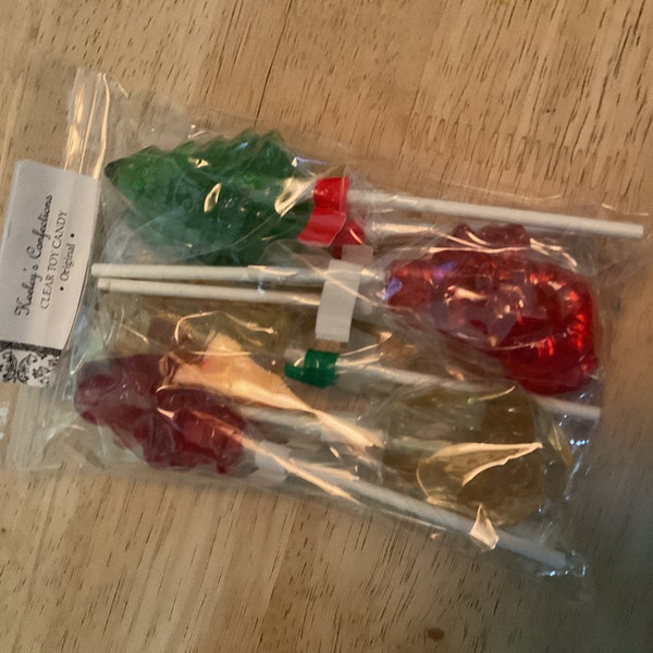 Christmas Clear Toy Candy, Barley Lollipops - Etsy