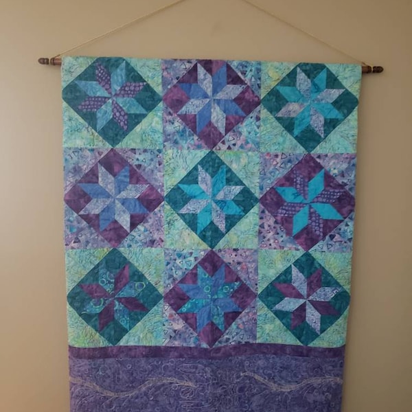 29" - 48" Stained Hanging Rod for Quilt, Tapestry, Banner, Wall-hanging ...