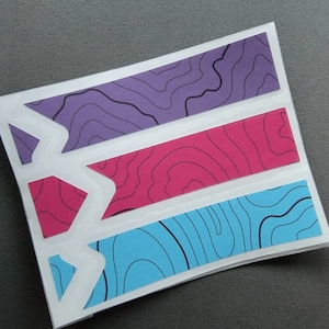 Retro Mountain Topographic Decal - Etsy