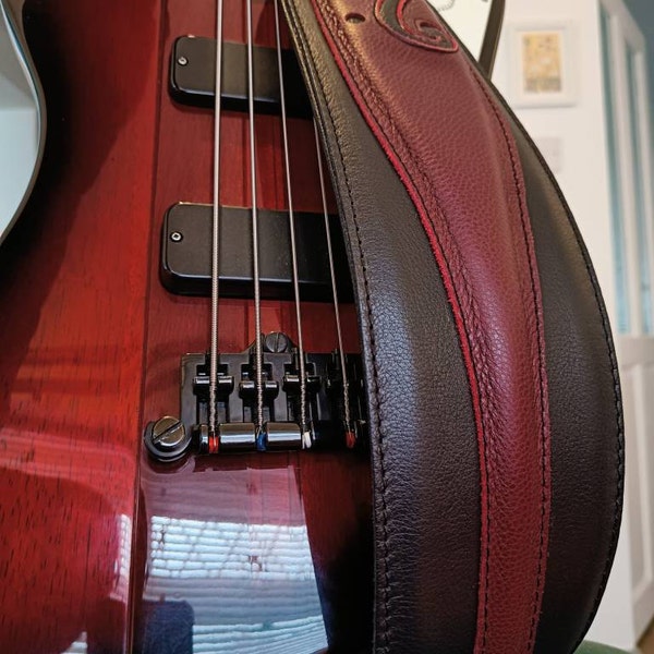 ULTRA WIDE Bass Guitar Strap | Bass Leather Strap | Custom Bass Strap ...
