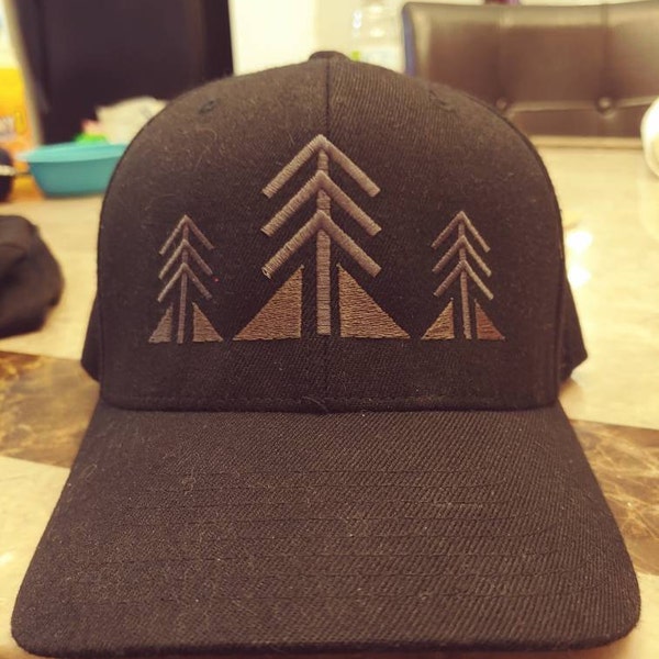 Outdoor Cap Hiking Hat Three Trees Forest Hat Snapback or Flexfit Hat ...