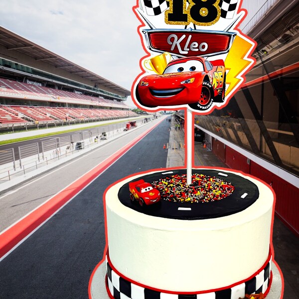 Custom Cars Cake Topper , Cars Birthday Party, Cars Party, Cars Cake ...