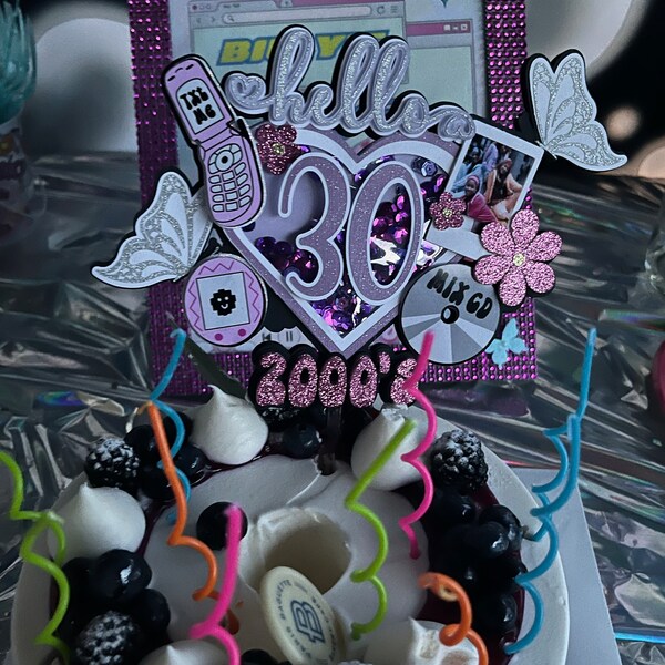 Y2K Inspired Cake Topper - Etsy