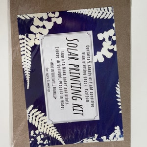 DIY Solar Printing Kit Craft Kit Cyanotype Kit Solar - Etsy
