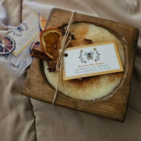 Spiced Orange and Cinnamon Chai Woodwick Dough Bowl Candle - Etsy