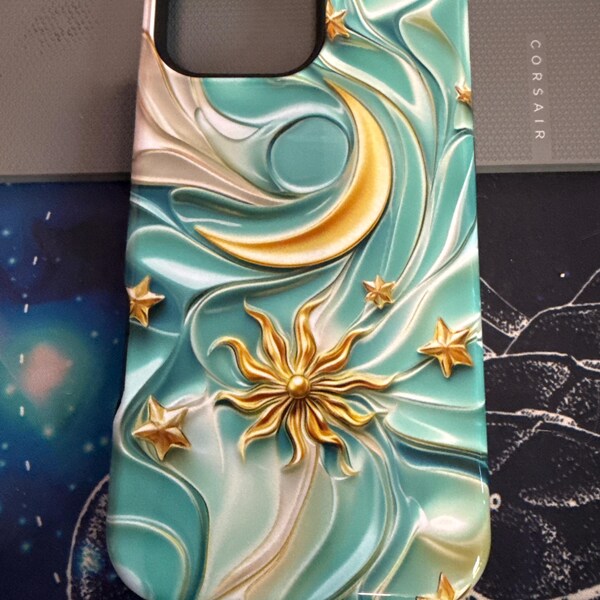 Boho Wood Carving Look Floral Phone Case for Iphone, Samsung, Google ...