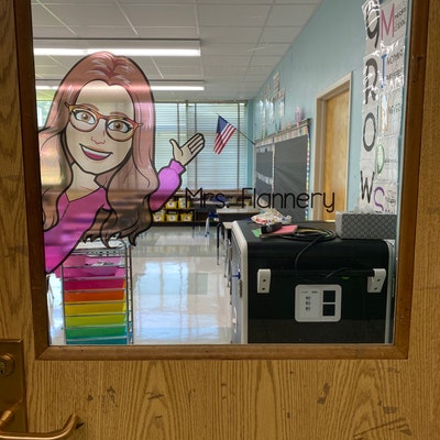 Color Static Cling Personalized Bitmoji Decal repositionable - Etsy